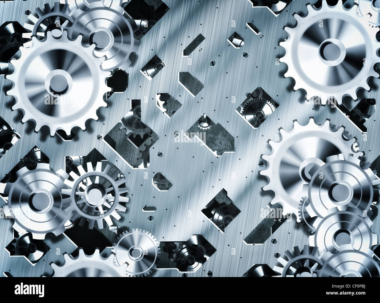 illustration of steampunk inspired cogs and clockwork Stock Photo - Alamy