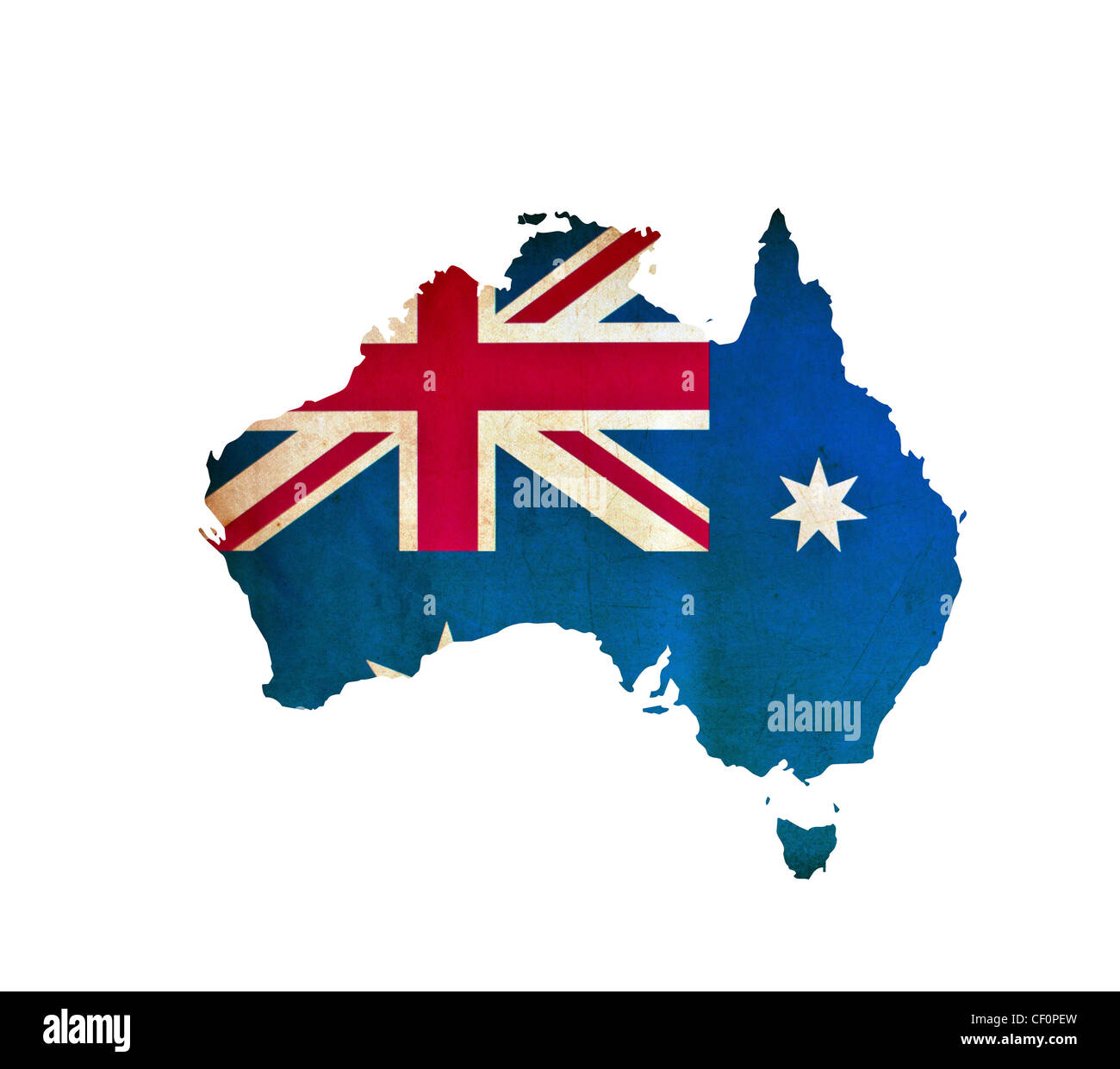Map of Australia isolated Stock Photo - Alamy