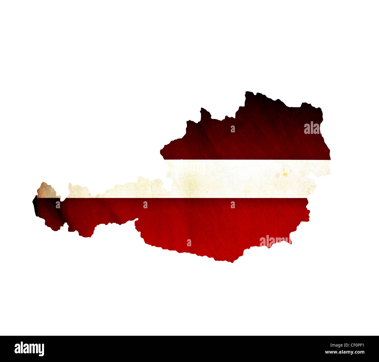 Map of Austria isolated Stock Photo - Alamy