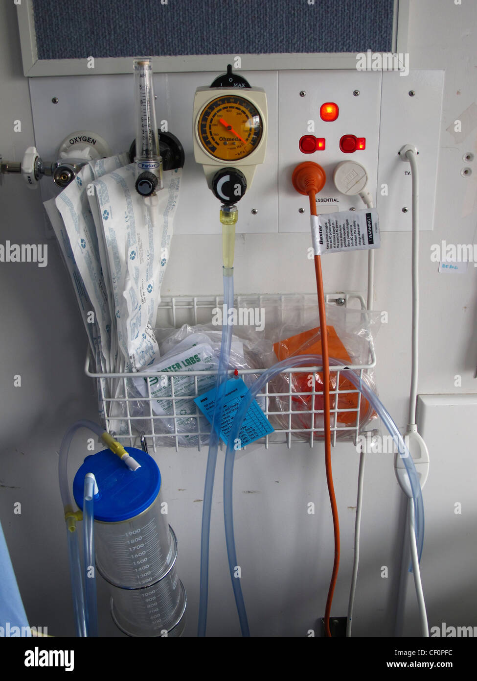 Control panel next to modern hospital bed Stock Photo - Alamy