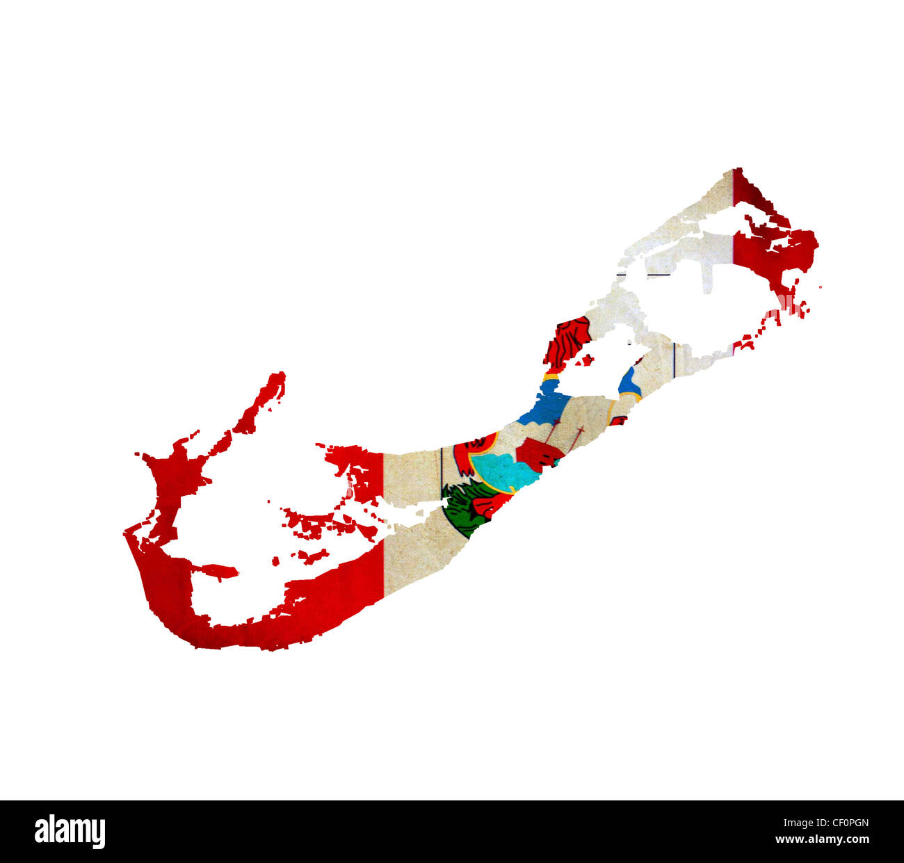 Map of Bermuda isolated Stock Photo - Alamy