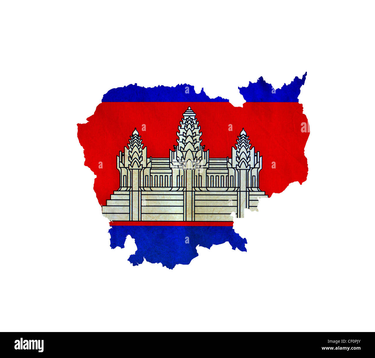 Cambodia outline map isolated hi-res stock photography and images - Alamy
