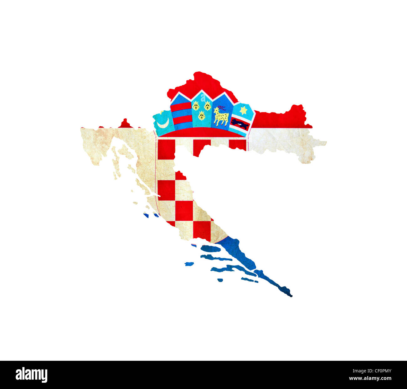 Croatia map outline vector hi-res stock photography and images - Alamy