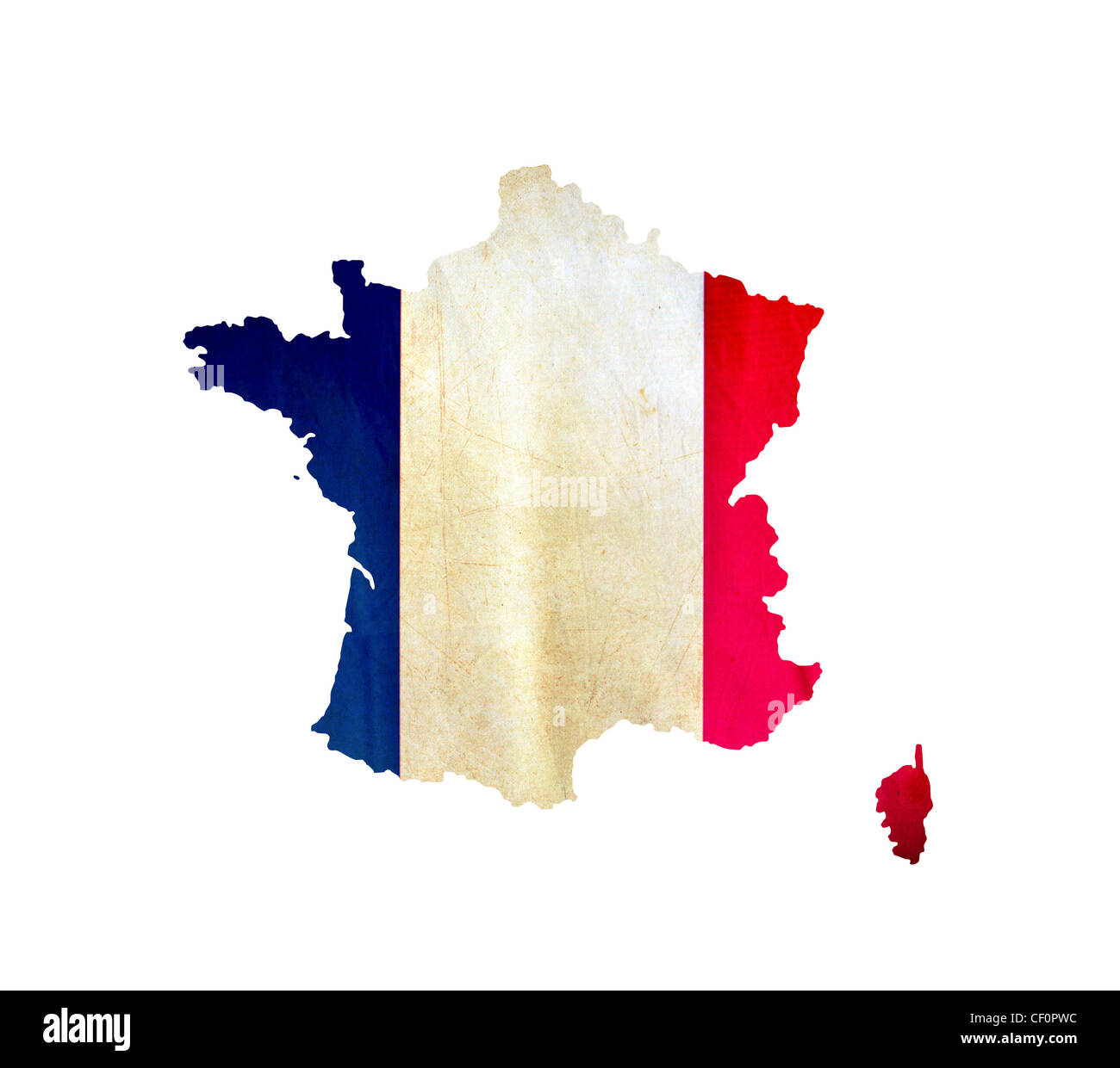 Map of France isolated Stock Photo - Alamy