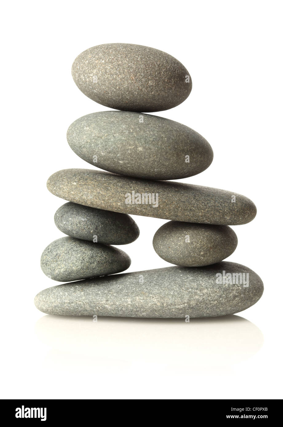 Stacked stones isolated on white Stock Photo - Alamy