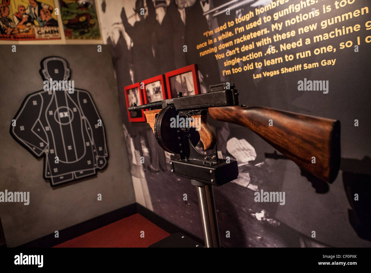 Exhibit allowing tourists to fire a simulated tommy gun in the Mob ...