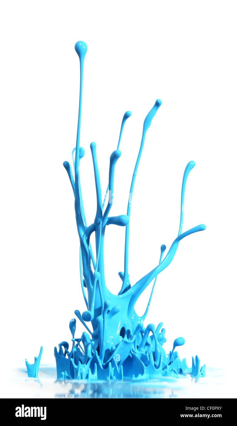 Blue paint splatter hi-res stock photography and images - Alamy