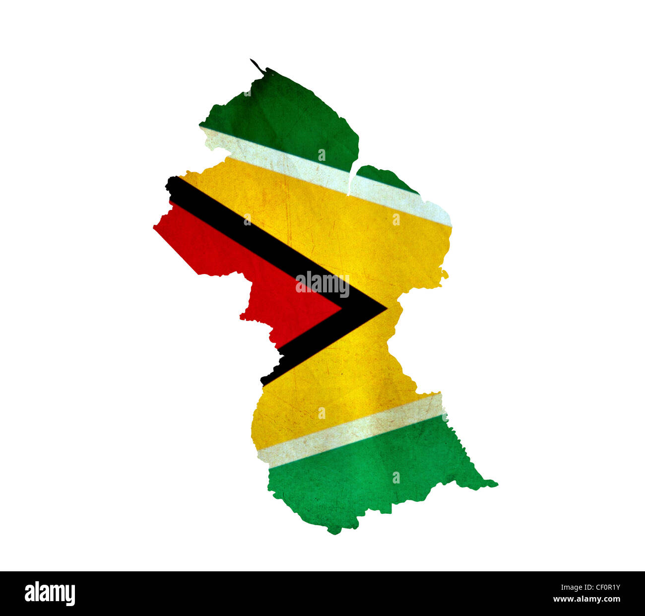 Guyana map outline hi-res stock photography and images - Alamy