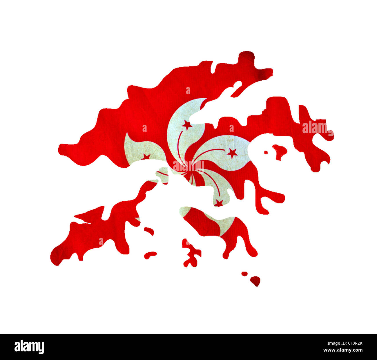 Hong kong map flag hi-res stock photography and images - Alamy