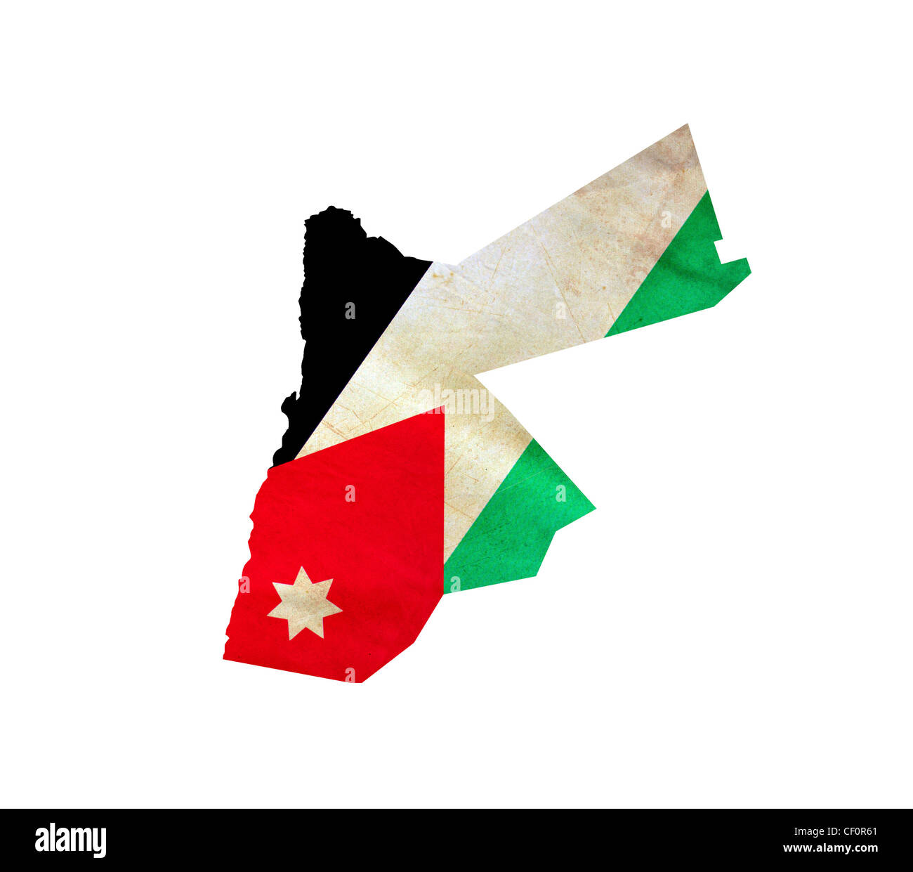 Map of Jordan isolated Stock Photo - Alamy