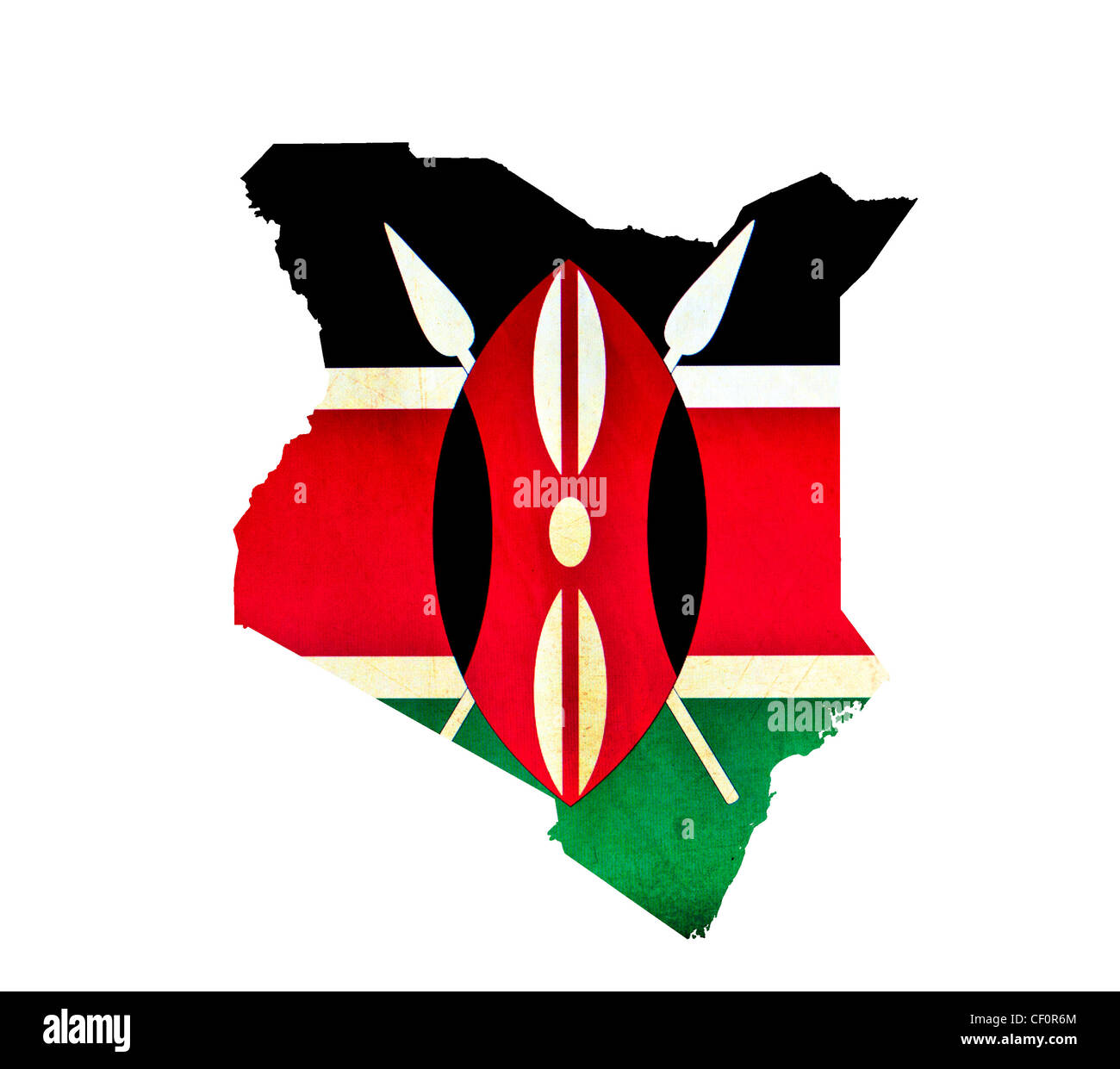 Kenya outline silhouette map illustration hi-res stock photography and ...