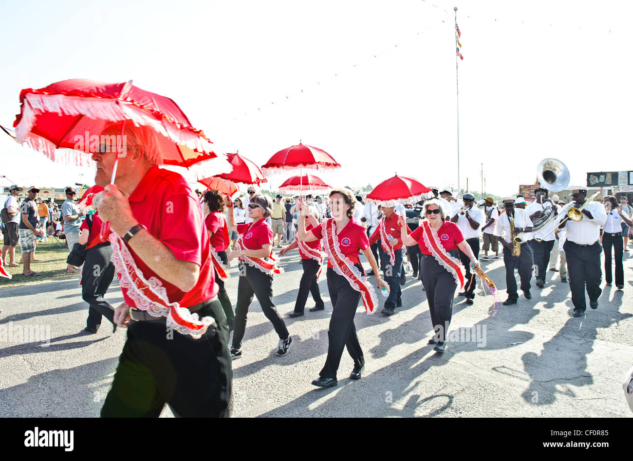 Second Line at the 2011 New Orleans Jazz and Heritage Festival in New ...