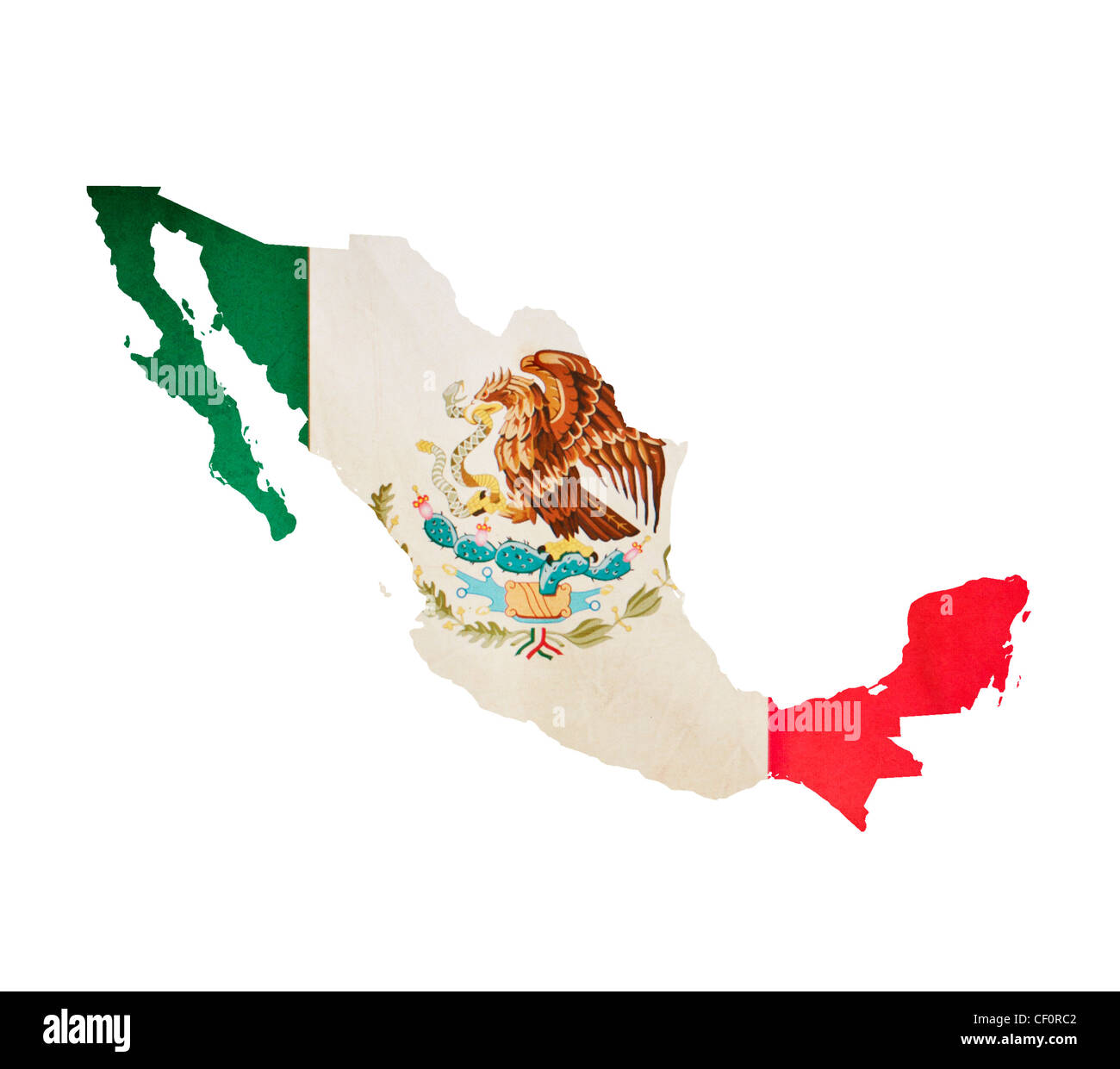 Map of Mexico isolated Stock Photo - Alamy