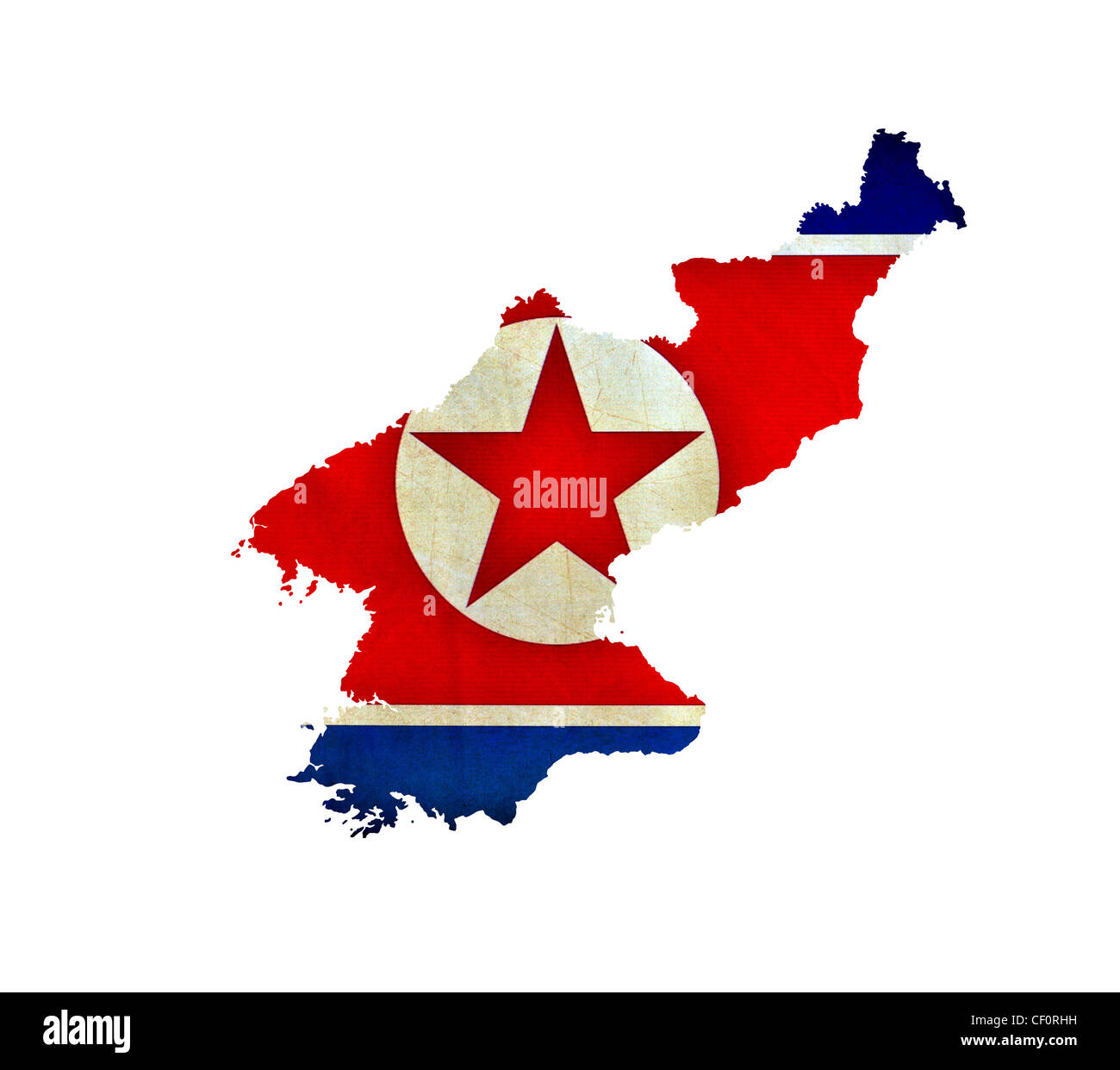 Map of North Korea isolated Stock Photo - Alamy