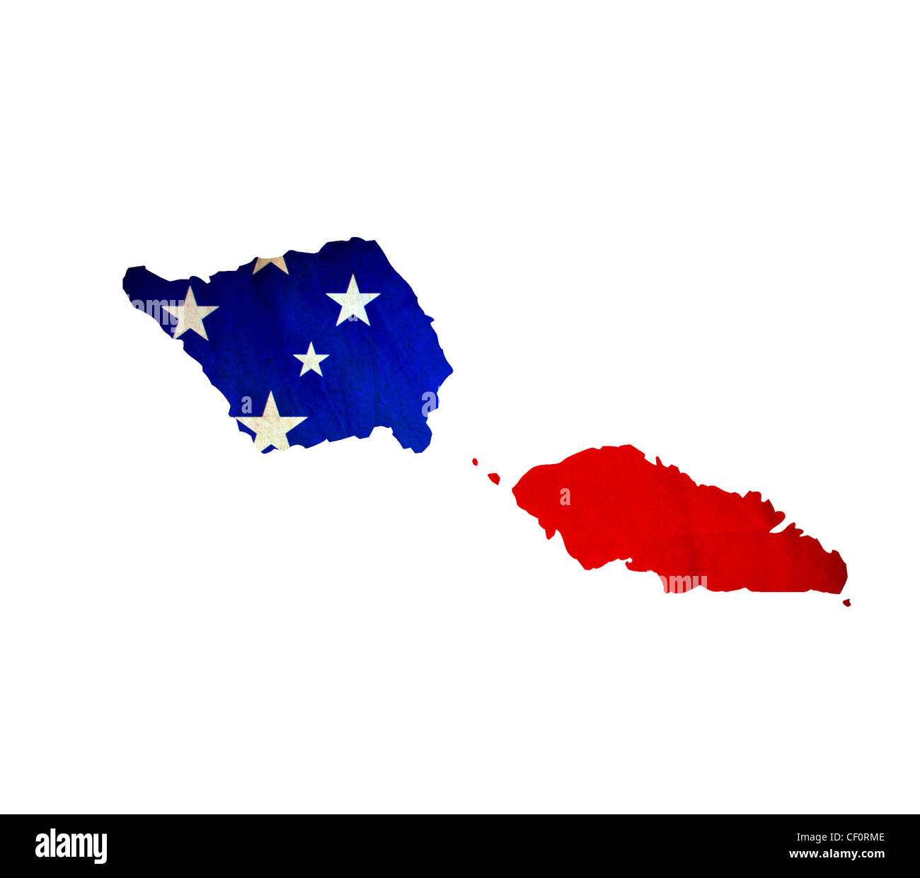 Map of Samoa isolated Stock Photo - Alamy
