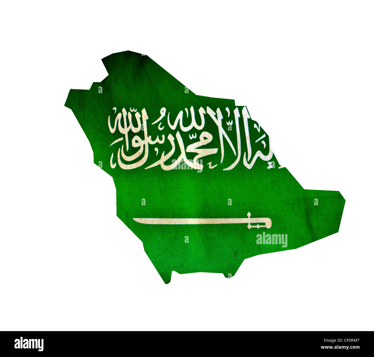 Saudi arabia vector outline map Cut Out Stock Images & Pictures - Alamy