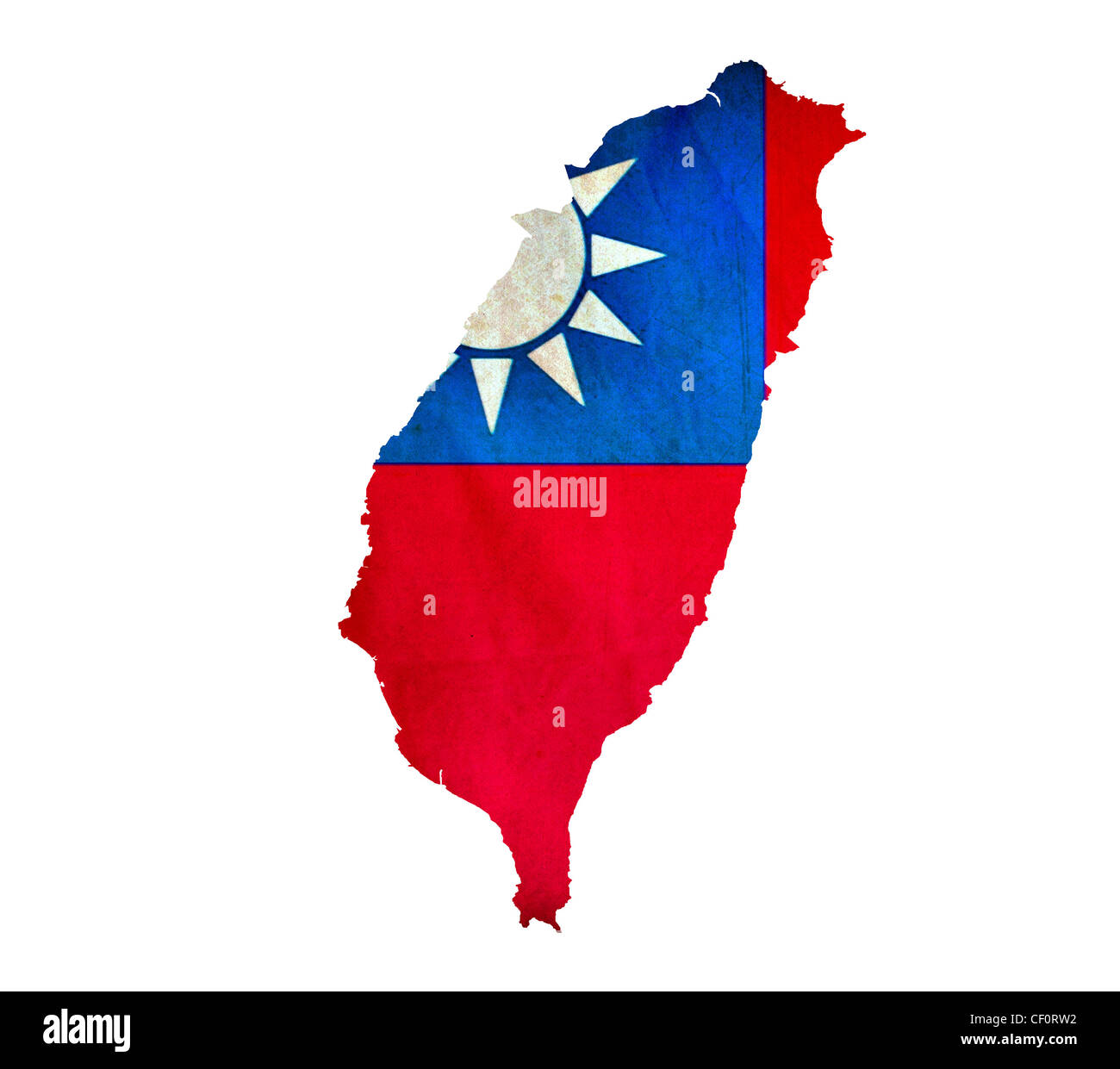 Map of Taiwan isolated Stock Photo - Alamy