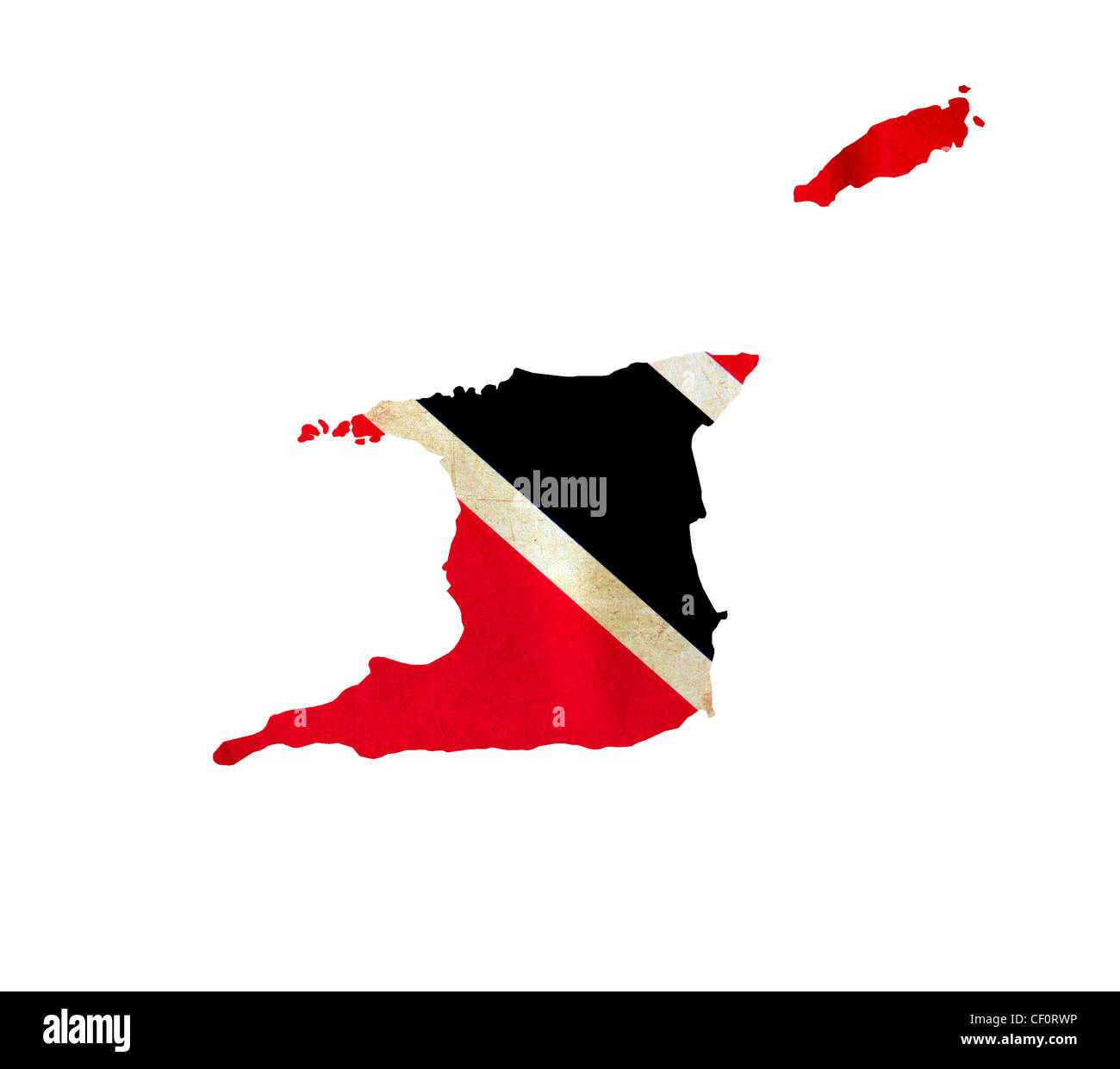 Detailed map trinidad tobago hi-res stock photography and images - Alamy