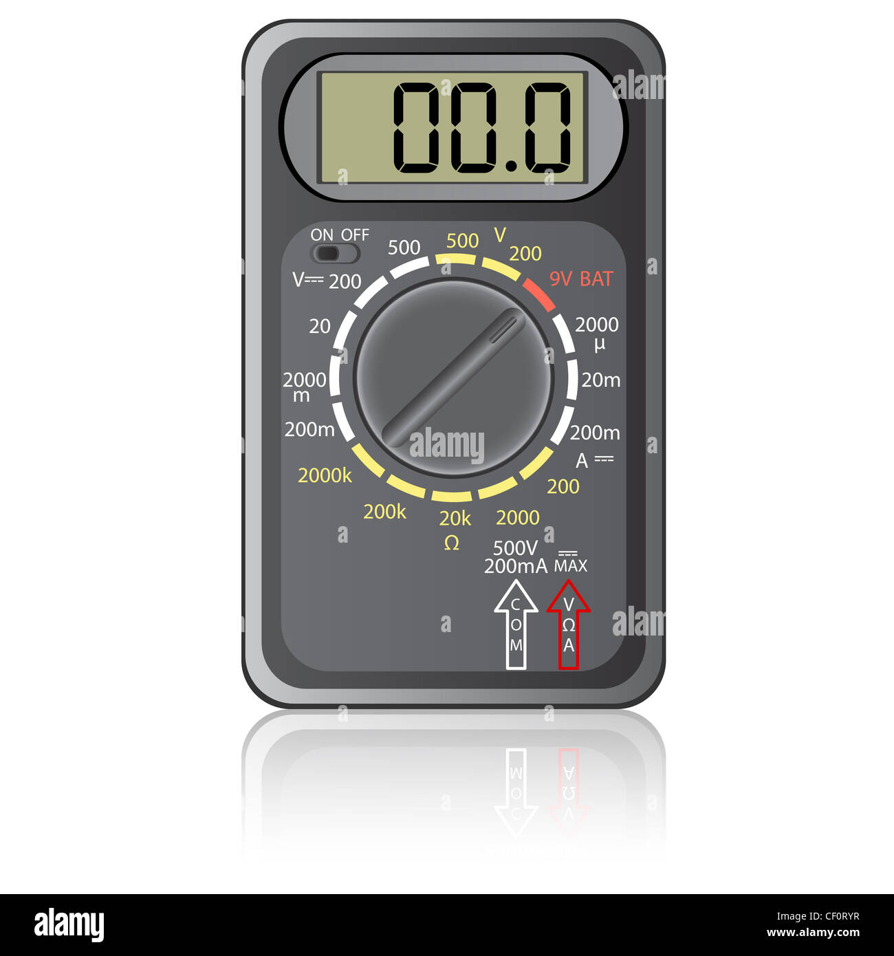 Digital multimeter. Vector illustration. Isolated on white background ...