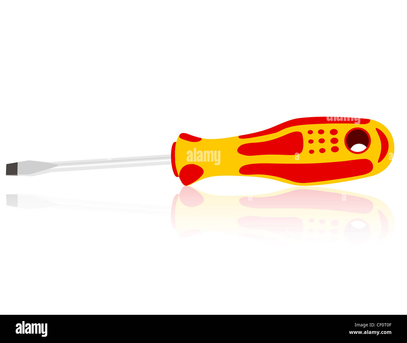 Screwdriver with a colored pen. Vector illustration Stock Photo - Alamy