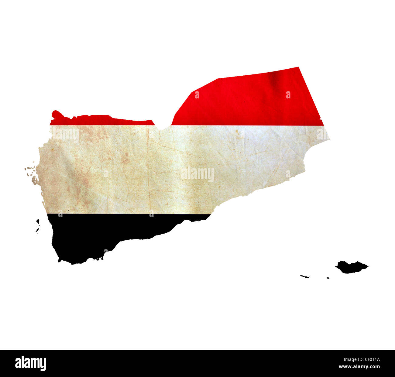 Yemen vector outline map Cut Out Stock Images & Pictures - Alamy