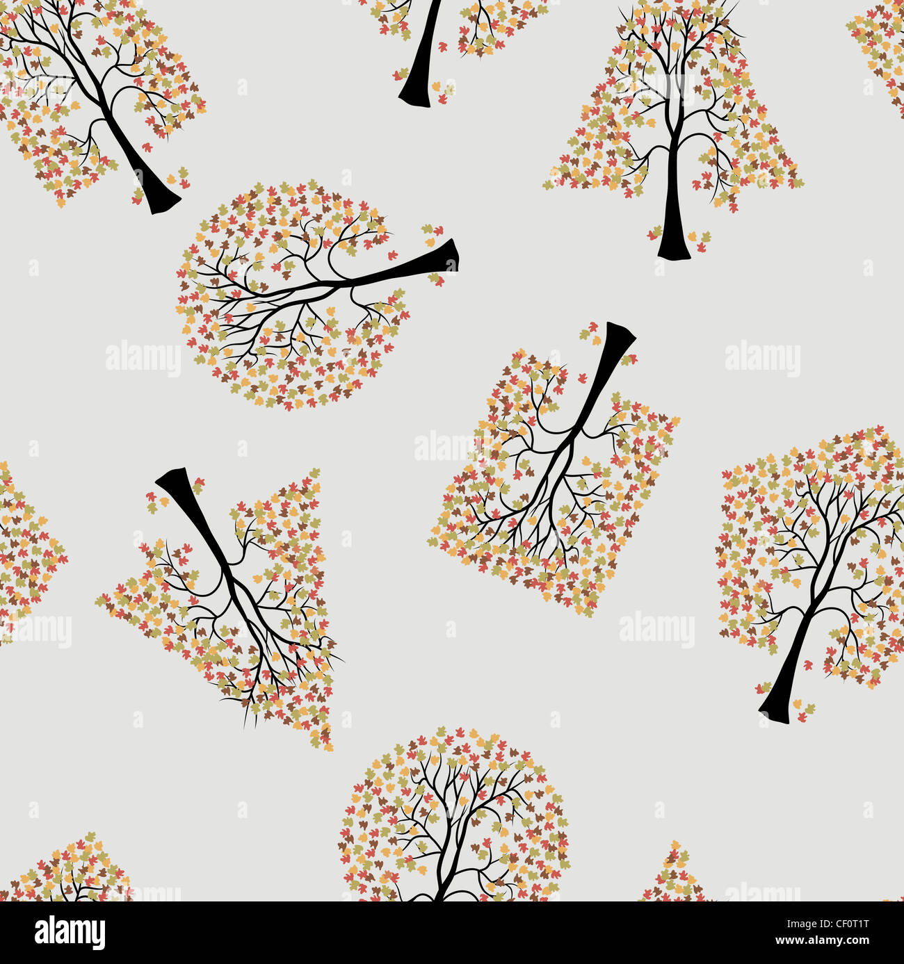 Seamless wallpaper the trees vector background Stock Photo - Alamy