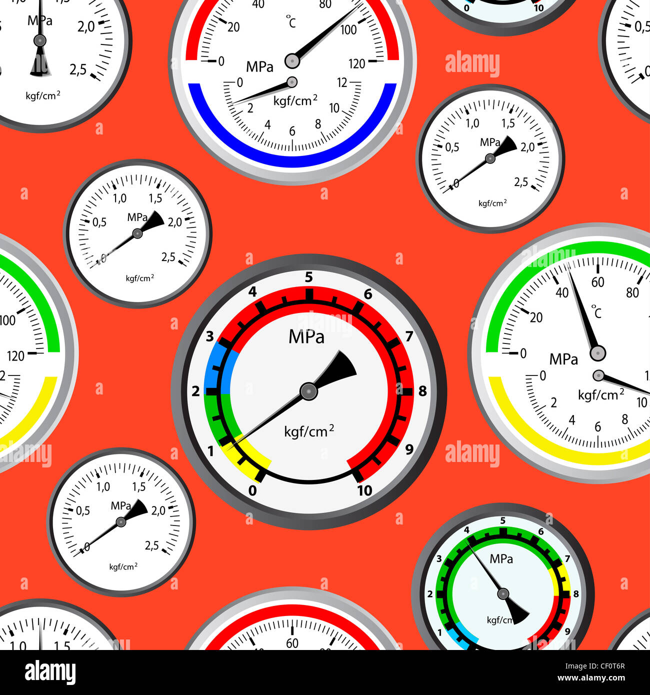 Seamless wallpaper the gas manometer vector background Stock Photo - Alamy