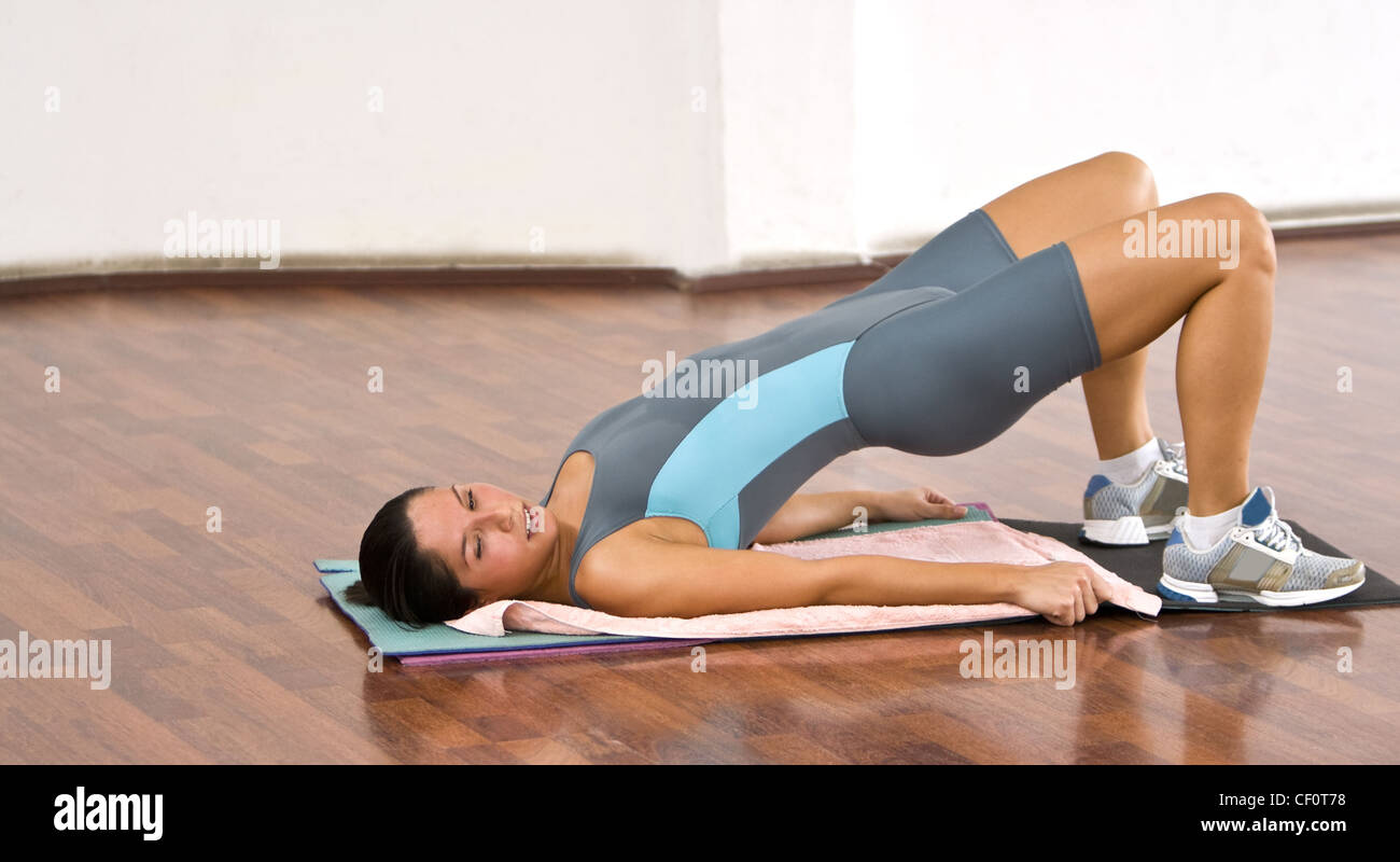 Woman arch back exercise hi-res stock photography and images - Alamy