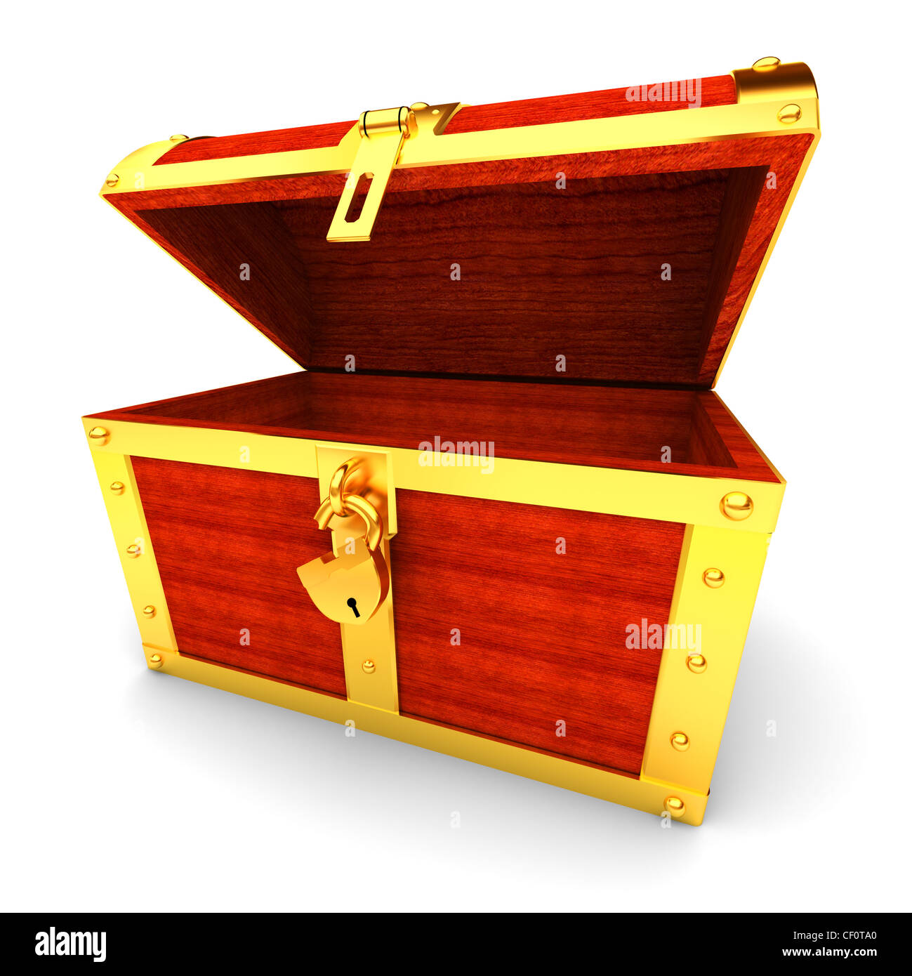 Empty treasure chest vintage key hi-res stock photography and images ...