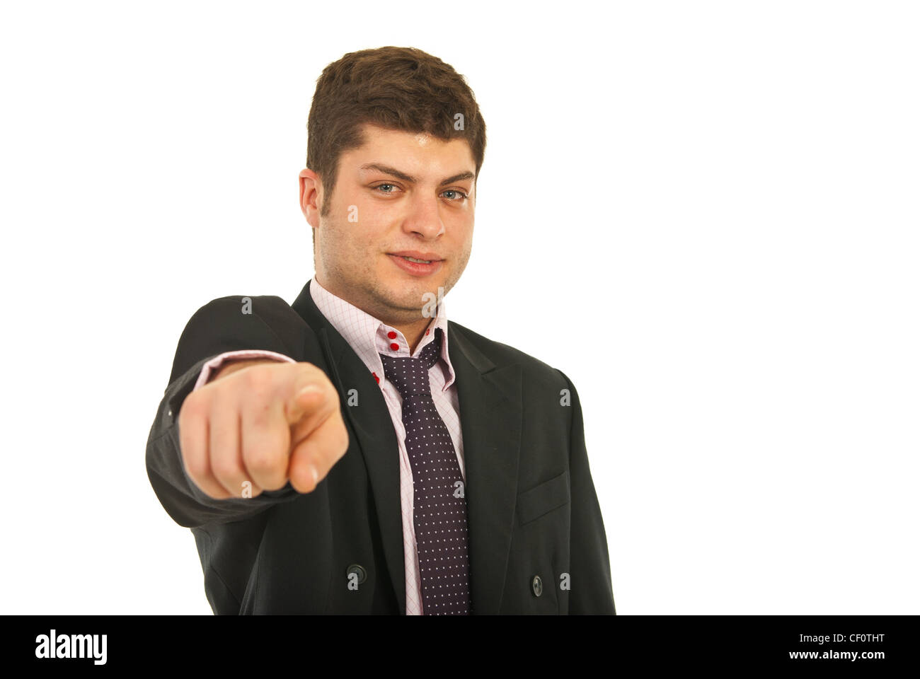 Business man pointing to you isolated on white background Stock Photo ...