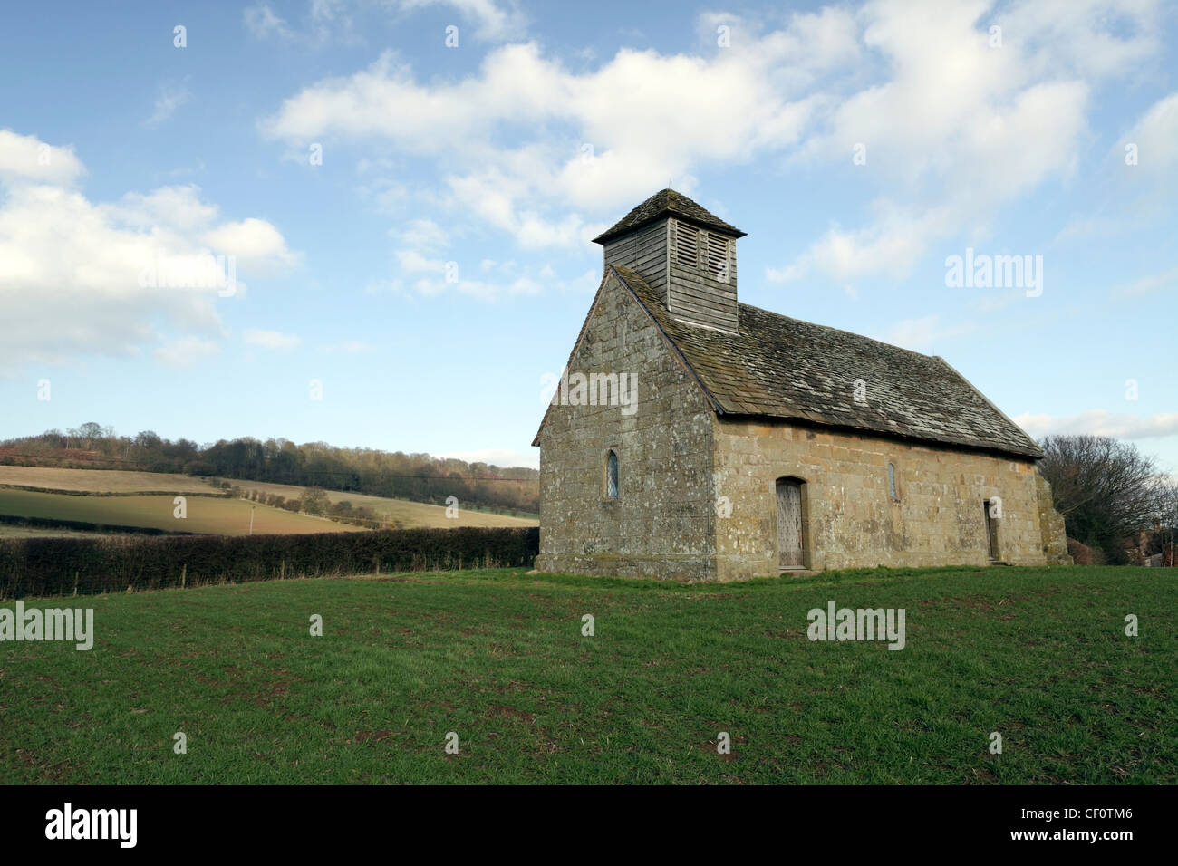 External and interior aspects of Langley Church near Ruckley in ...