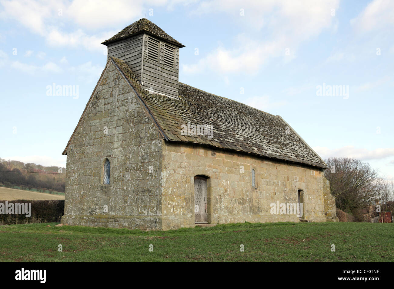 External and interior aspects of Langley Church near Ruckley in ...