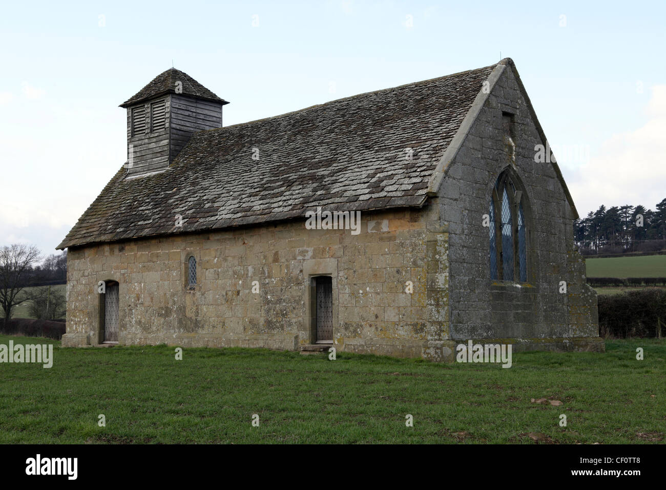 External and interior aspects of Langley Church near Ruckley in ...
