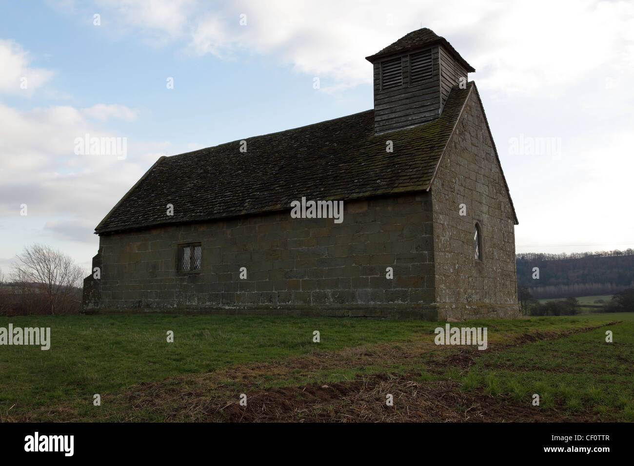 External and interior aspects of Langley Church near Ruckley in ...