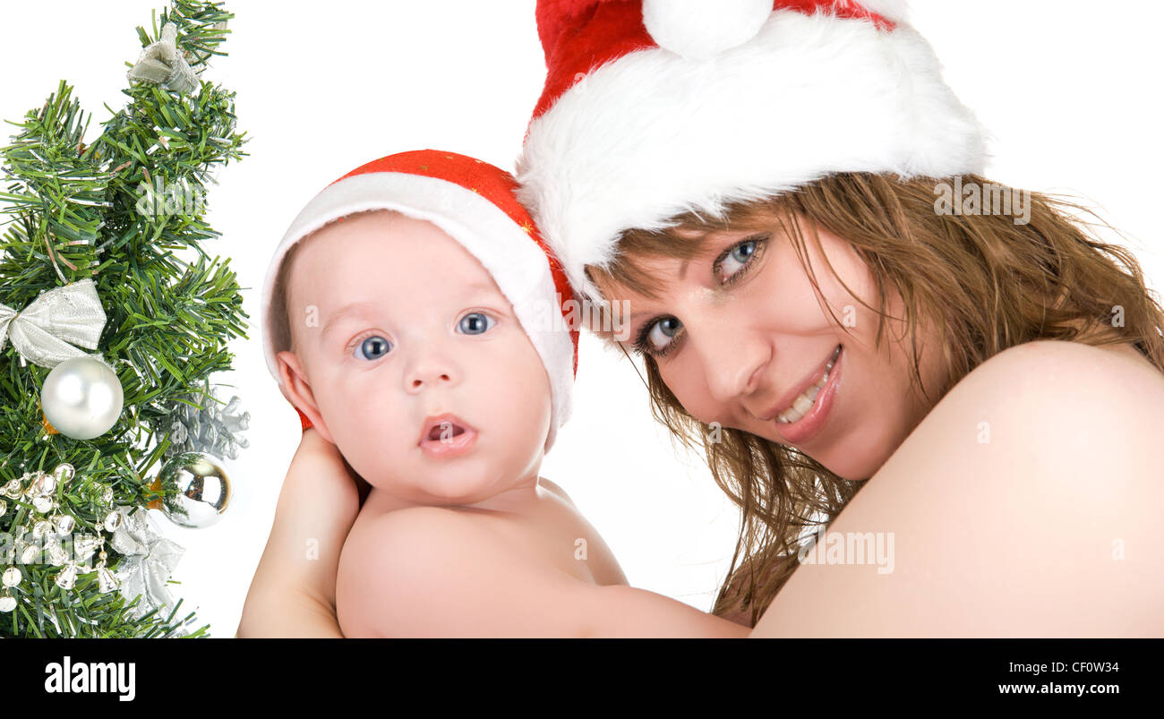 Mommy kissing santa claus hi-res stock photography and images - Alamy