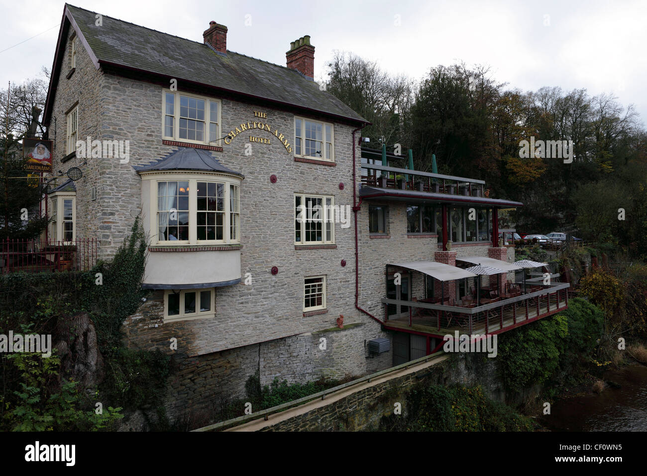 Viewed here on an overcast and somewhat gloomy day in Ludlow is the ...