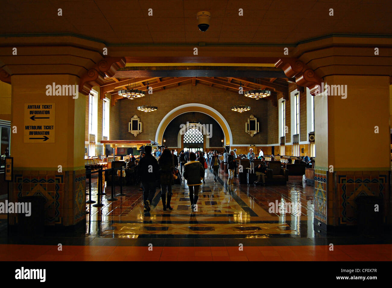 Union Station Interior, Main Lobby, Los Angeles, California Stock Photo ...