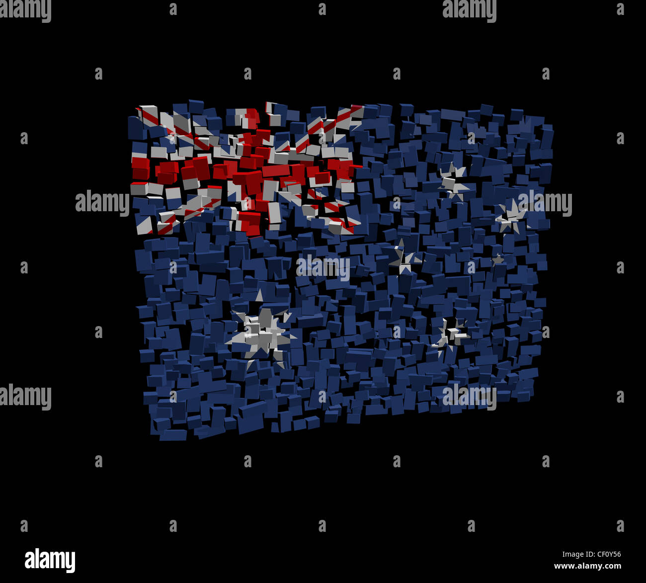Australian flag on blocks illustration Stock Photo - Alamy