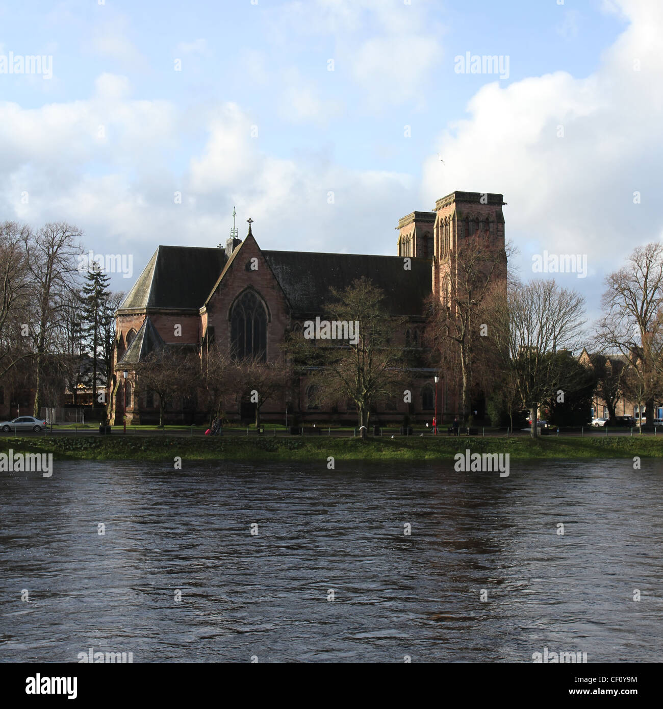 River Ness and St Andrew's Cathedral Inverness Scotland February 2012 ...