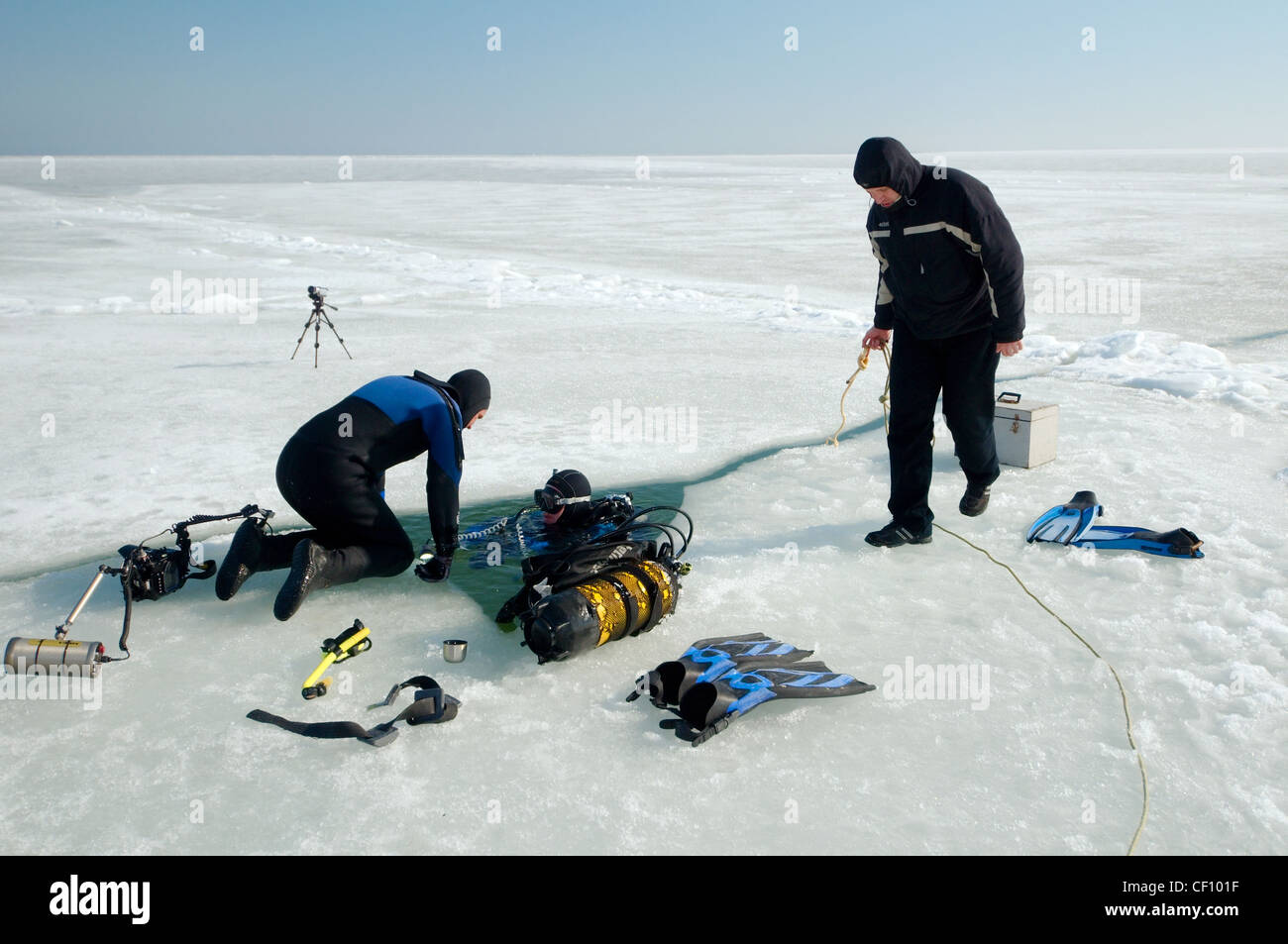 Ice diving in black sea hi-res stock photography and images - Alamy