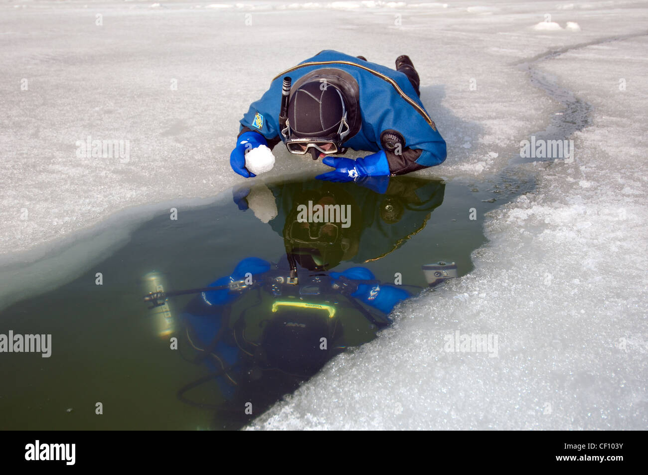 Ice diving in black sea hi-res stock photography and images - Alamy