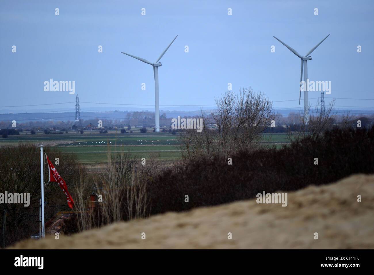 Beach houses wind turbines hi-res stock photography and images - Alamy