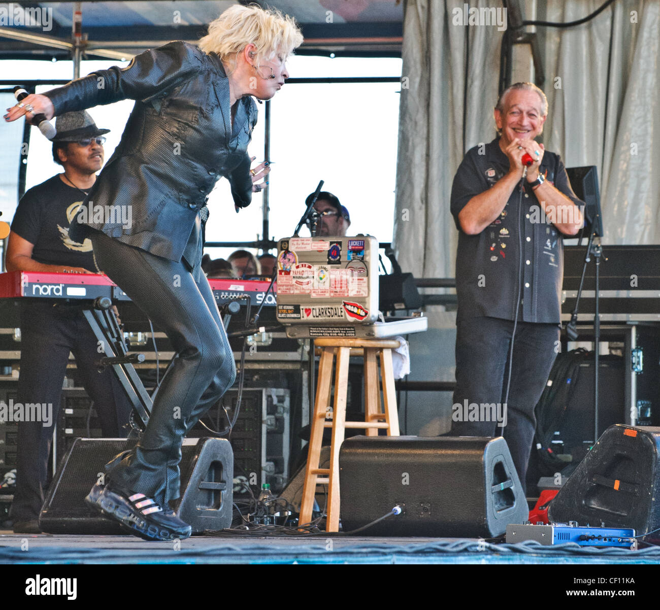 Cyndi Lauper plays at Jazz Fest 2011 in New Orleans on day 4, with ...