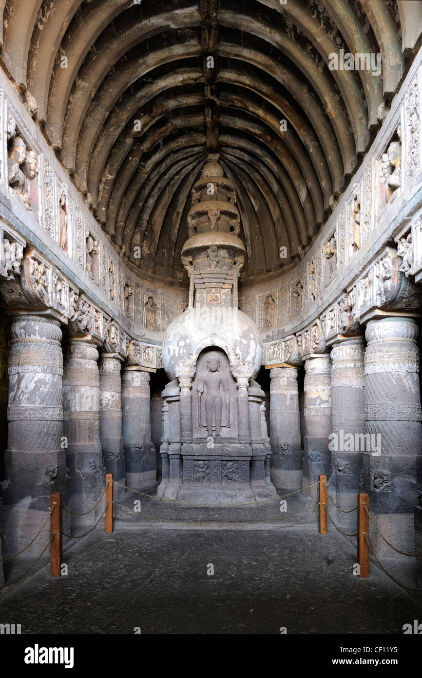 Ajanta cave 19 hi-res stock photography and images - Alamy
