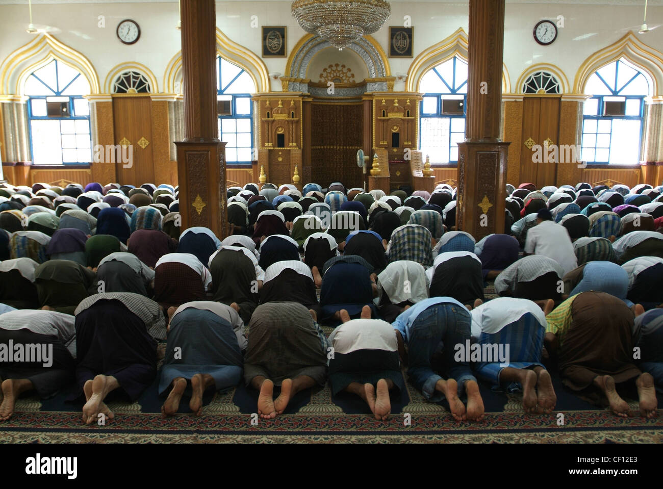 Muslim prayer on a mosque of Yangon, Myanmar Stock Photo - Alamy