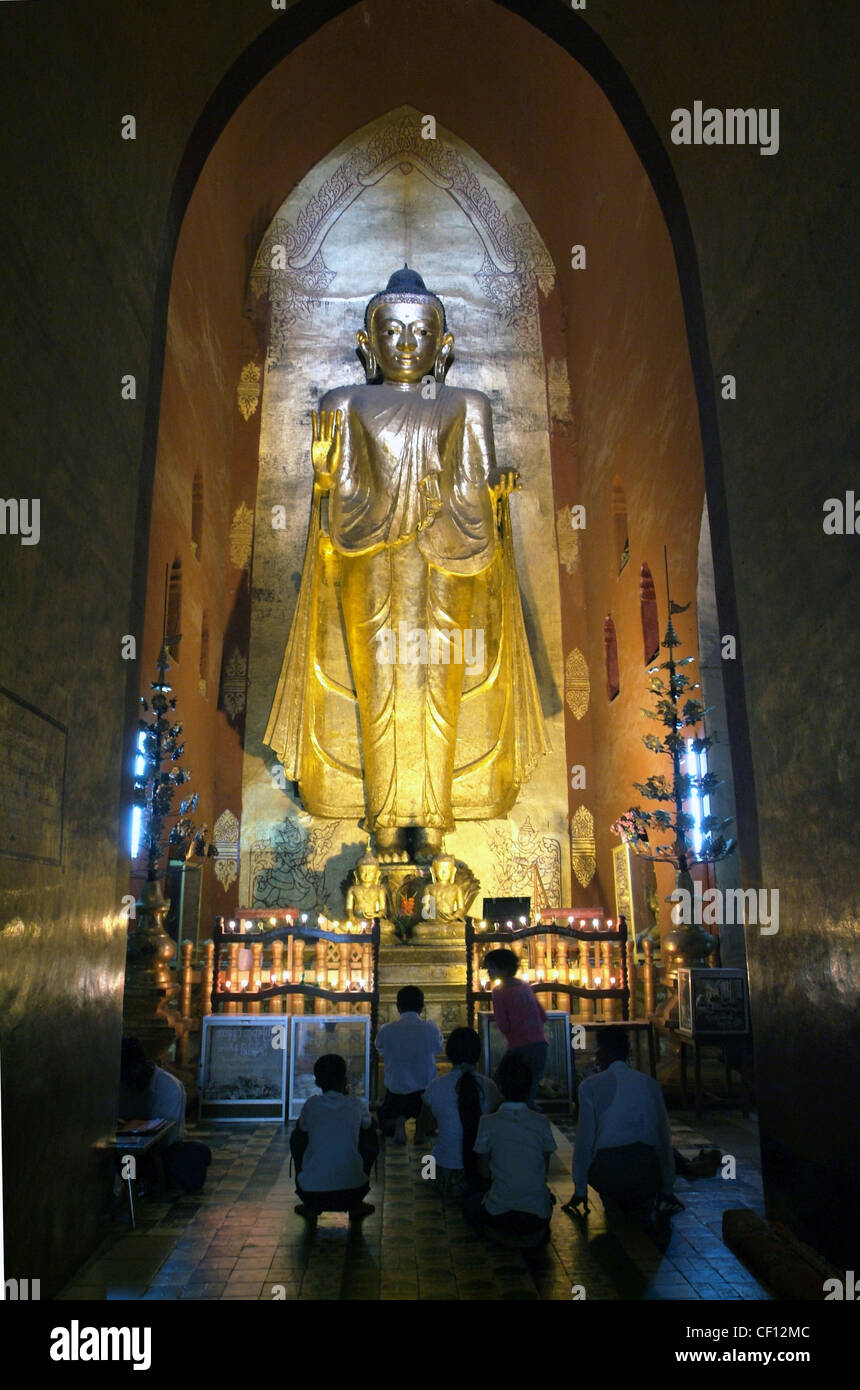 the Buddha statue of Ananda temple at Bagan, Myanmar Stock Photo - Alamy