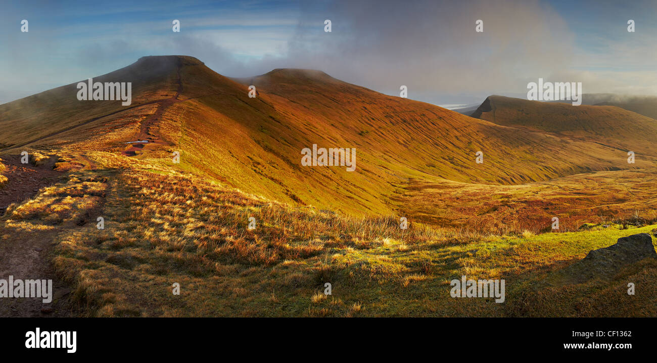 Corn Du, Pen y Fan, Cribyn and Fan y Big, Brecon Beacons National Park ...