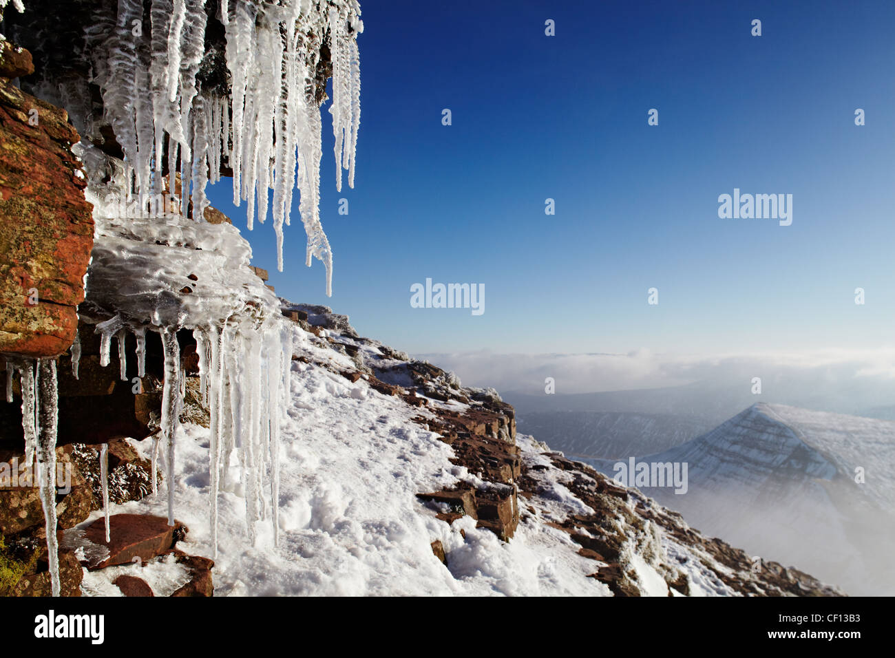 Cribyn from Pen y Fan, Brecon Beacons National Park, Wales Stock Photo ...
