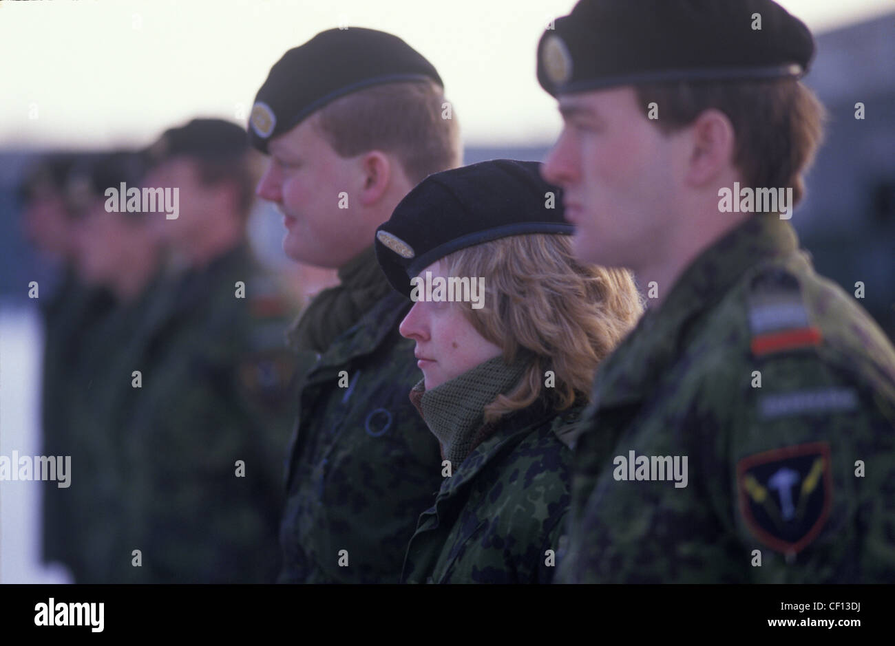 Danish army female women soldiers 1990s Denmark. HOMER SYKES Stock ...