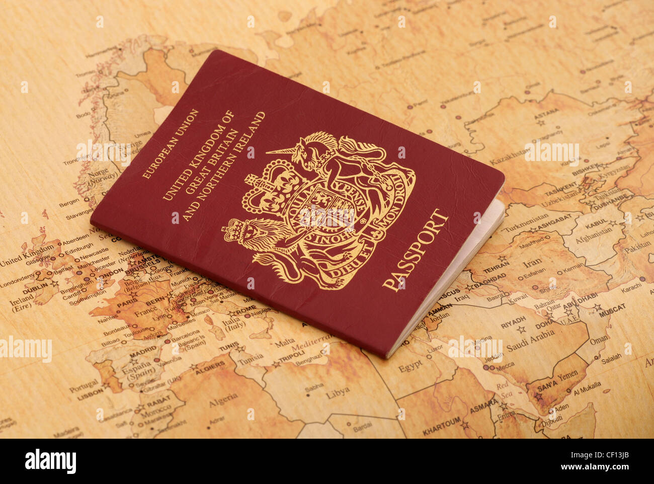 British passport world map hi-res stock photography and images - Alamy